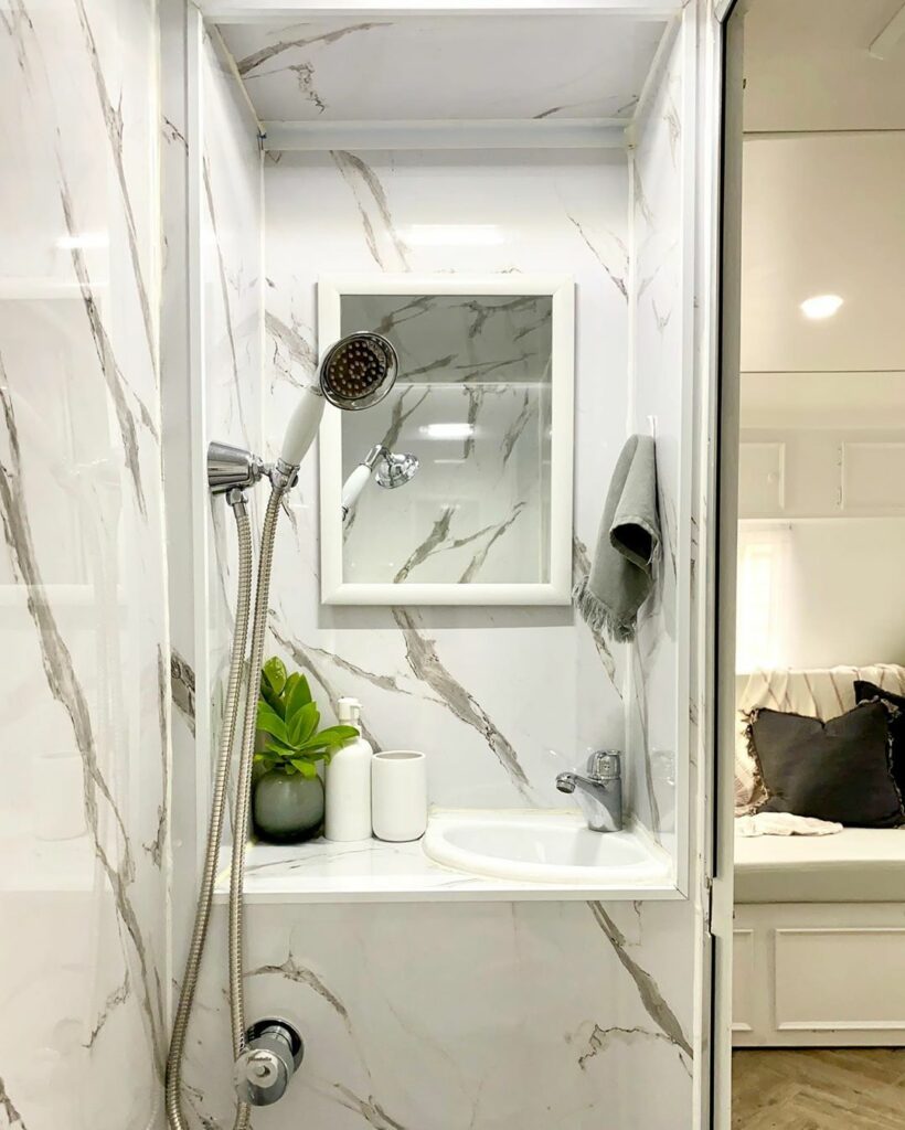Renovating a caravan & adding a bathroom | @journey__home - Ben & Michelle